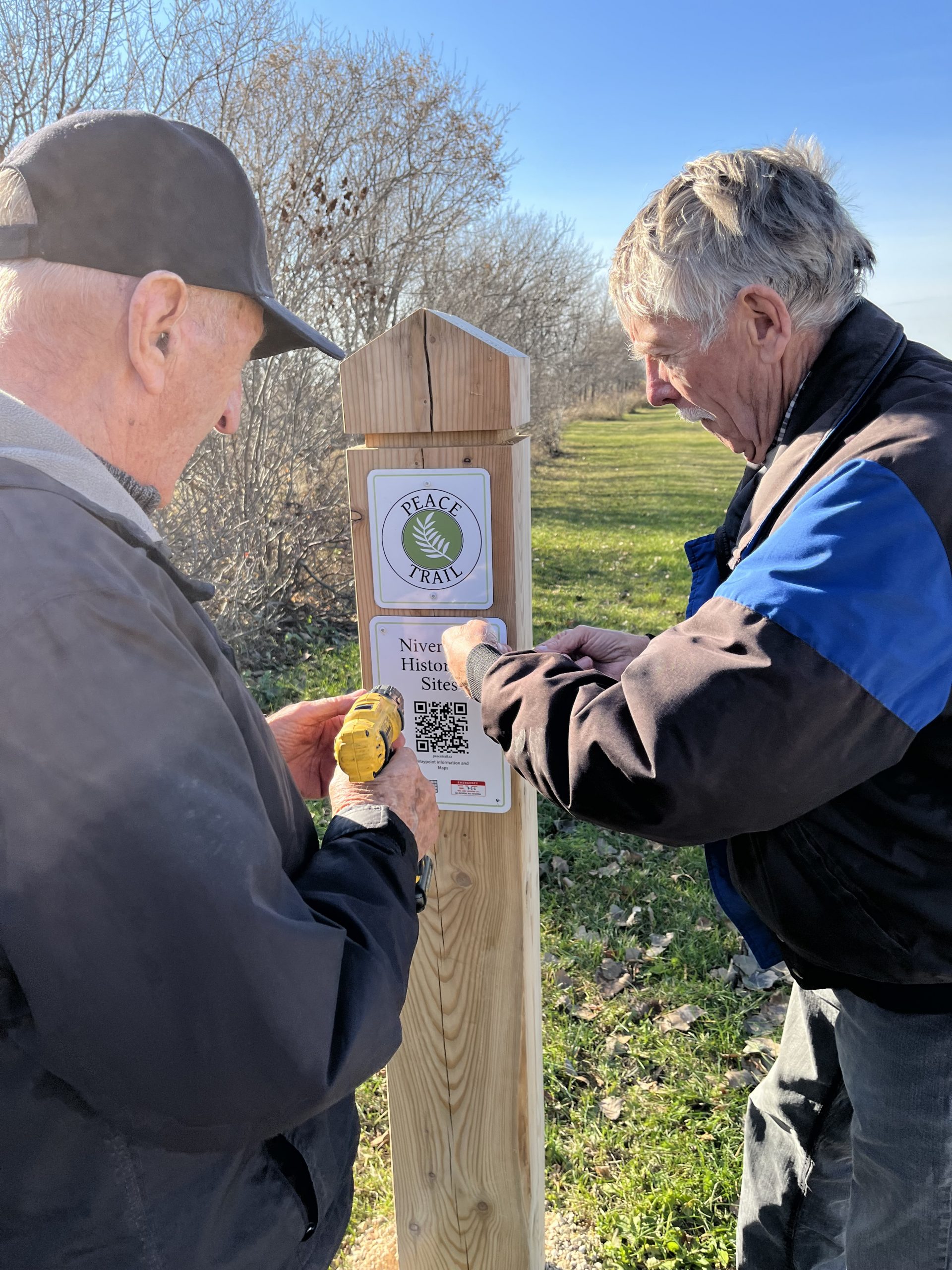 Waypoint trail signage added - The Peace Trail